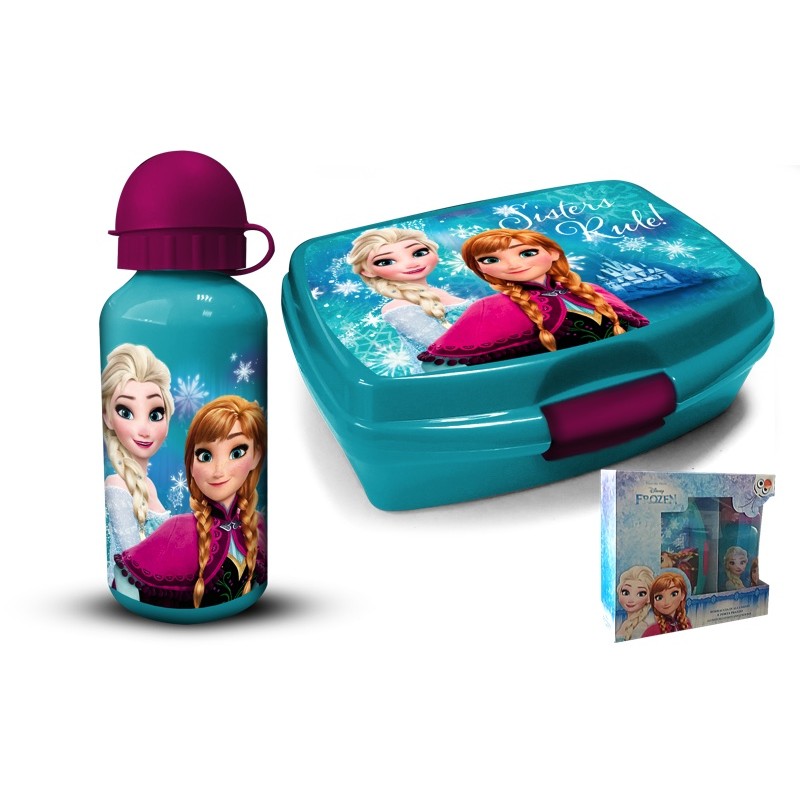 Disney Frozen Anna Elsa lunch box and aluminium bottle Blue - Carlys